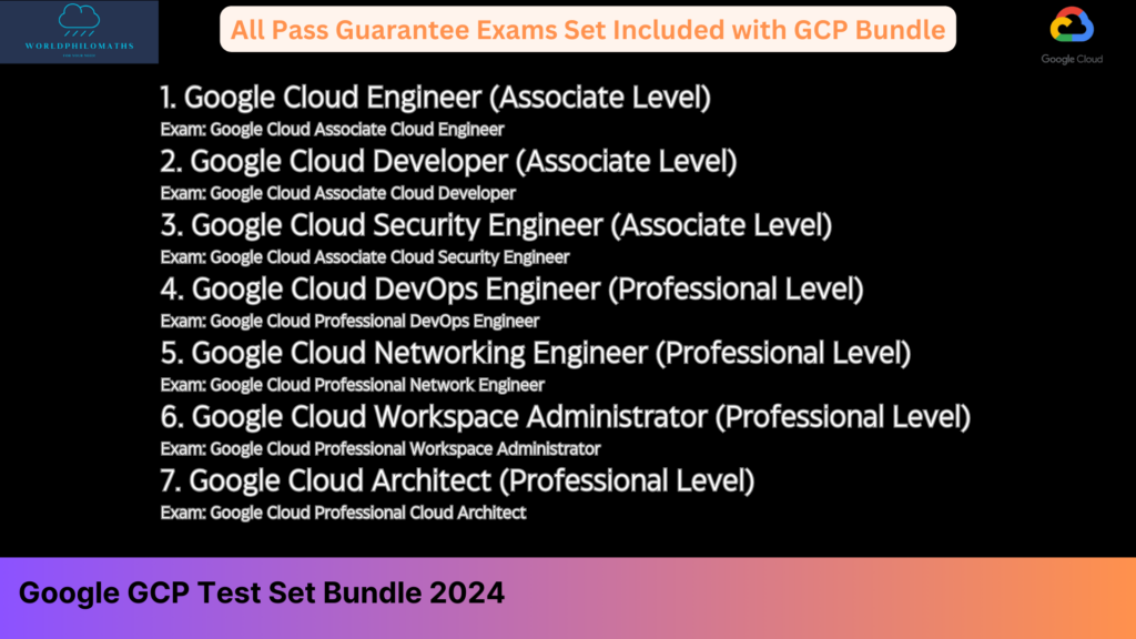 Google GCP Real Exam Practitioners Bundle – WorldPhilomaths